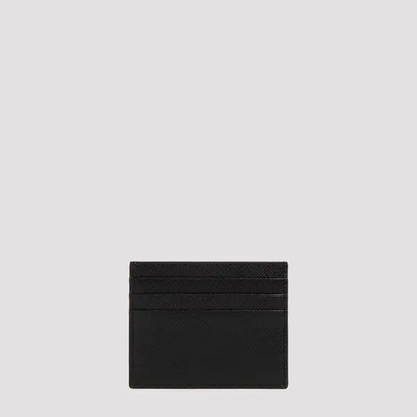 Prada Leather Card Holder - Black