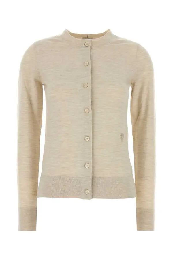 Burberry Sand Wool Cardigan - Brown