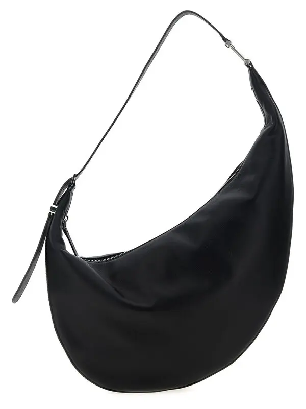 Marni Hobo Small Leather Shoulder Bag - Black