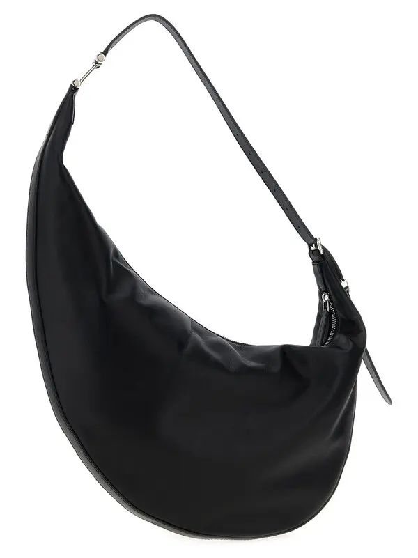 Marni Hobo Small Leather Shoulder Bag - Black