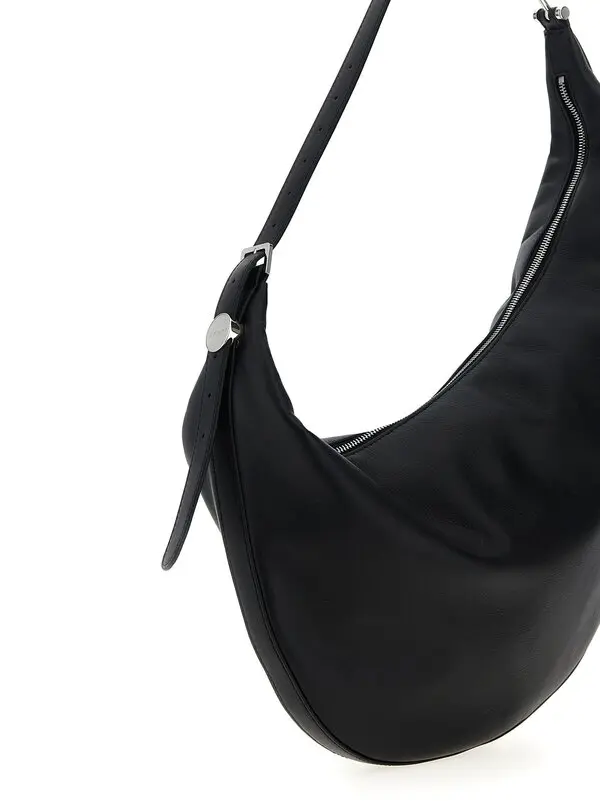 Marni Hobo Small Leather Shoulder Bag - Black