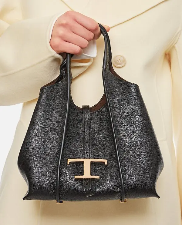 TOD'S T Timeless Leather Shopping Bag
