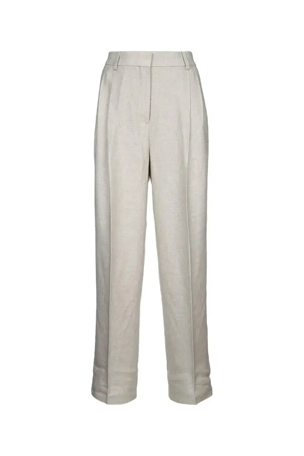 TOTEME Double-pleat Straight Trousers - Multicolor