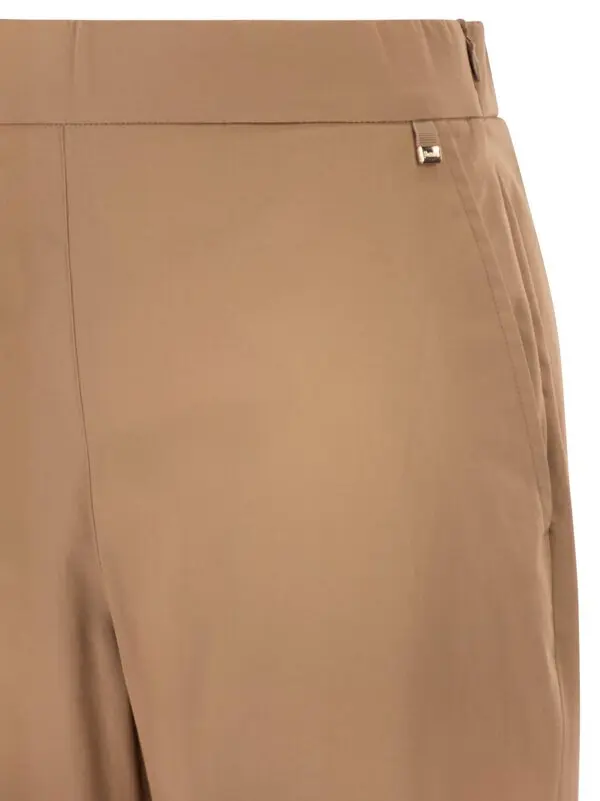 Herno Cotton Trousers With Maxi Turn-ups - Brown