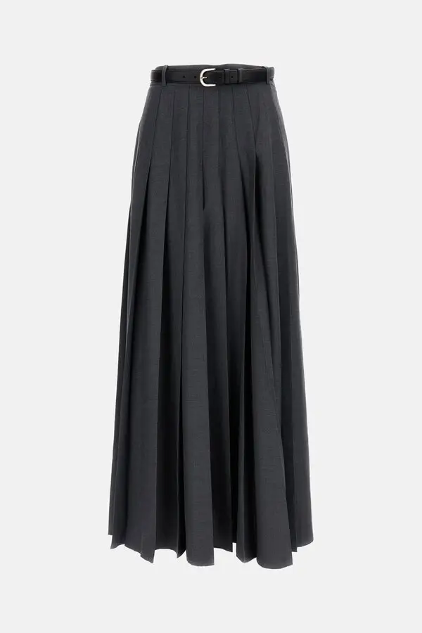 SELF-PORTRAIT Pleated Maxi Skirt