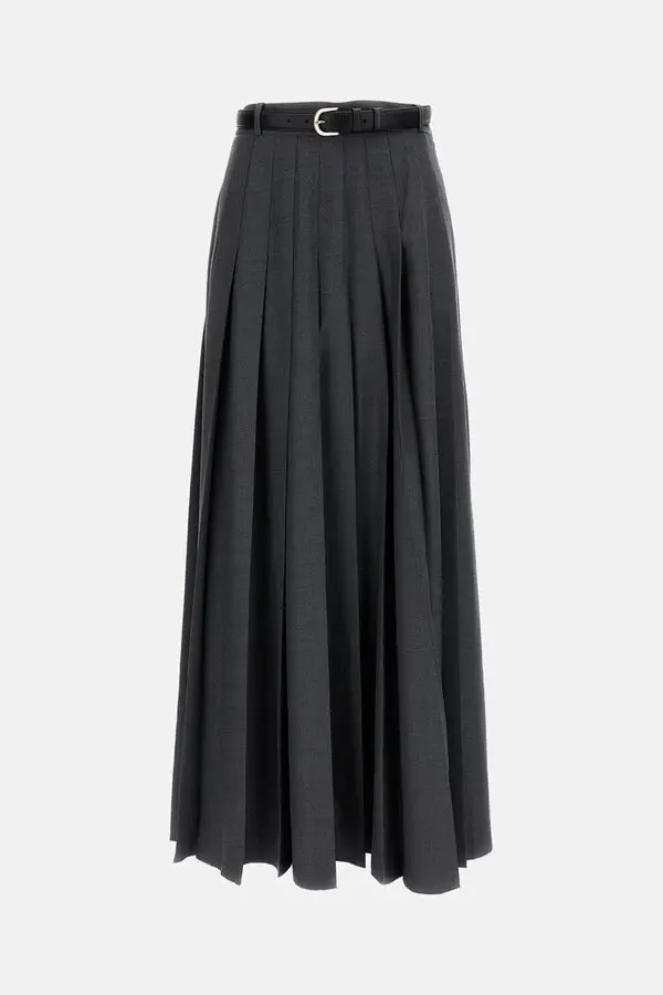 SELF-PORTRAIT Pleated Maxi Skirt - Multicolor
