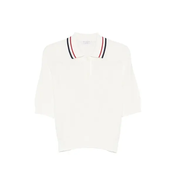 Brunello Cucinelli Neutrals Tops Polo Tops