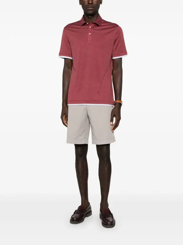 Brunello Cucinelli Silk And Cotton Polo Shirt