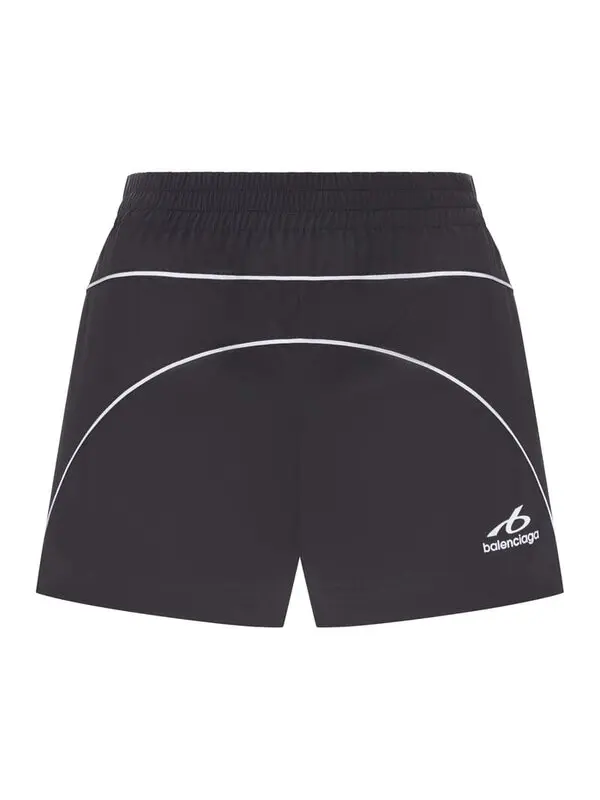 Balenciaga Soft Technical Fabric Techwear Shorts - Black