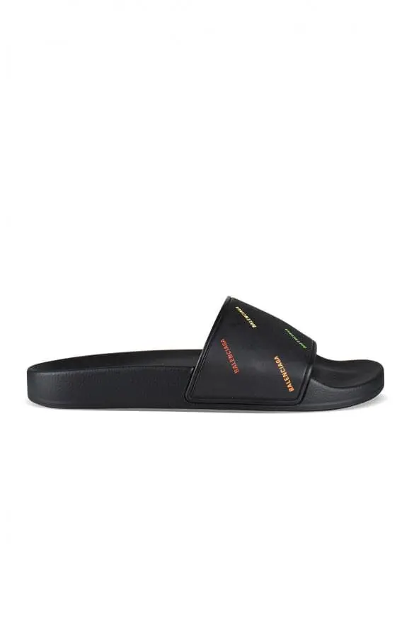 Balenciaga Rubber Slides - Black