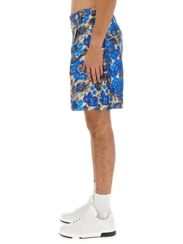 Moschino Short All Over Blue Flower