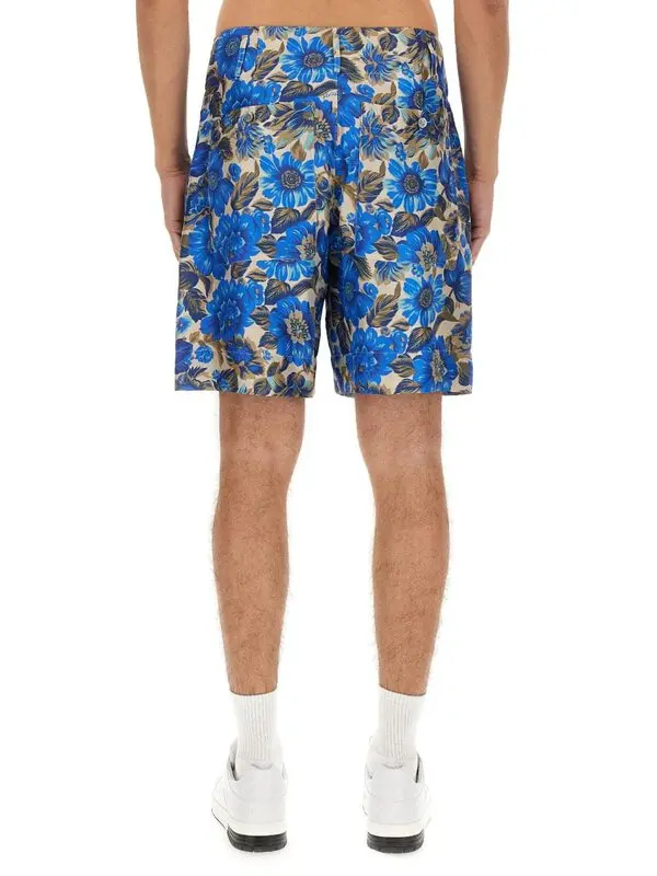 Moschino Short All Over Blue Flower