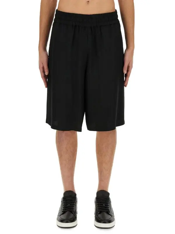 Moschino Bermuda With Logo - Black
