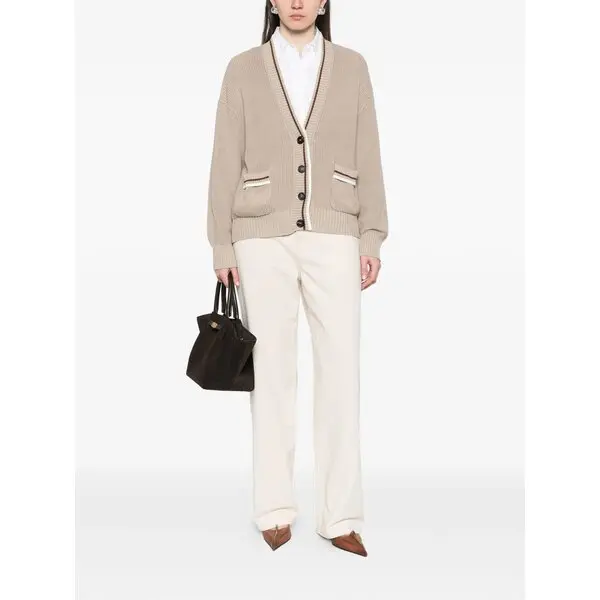 Brunello Cucinelli Neutrals Knitwear Cardigans