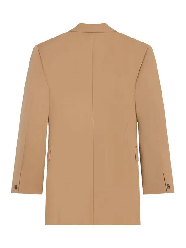 Celine Colonne Wool Jacket With Diagonal Weave