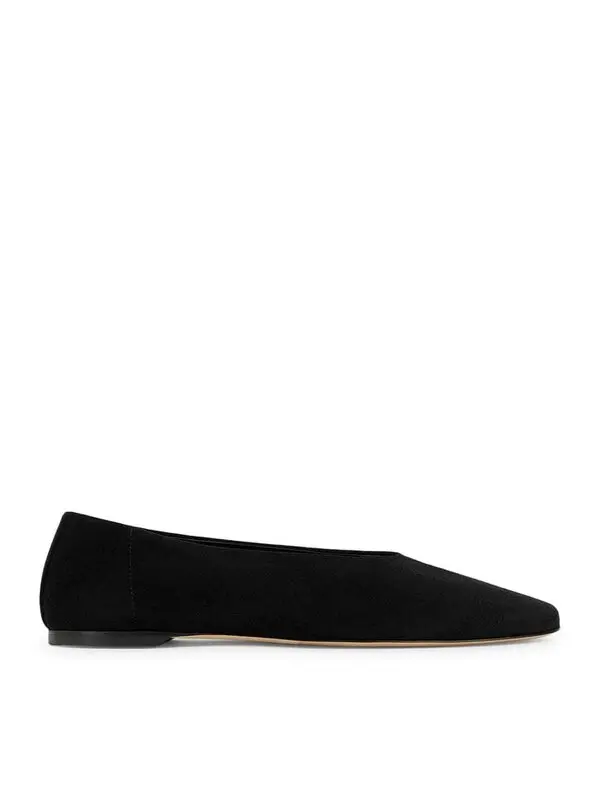 TOTEME Suede Ballerinas - Black