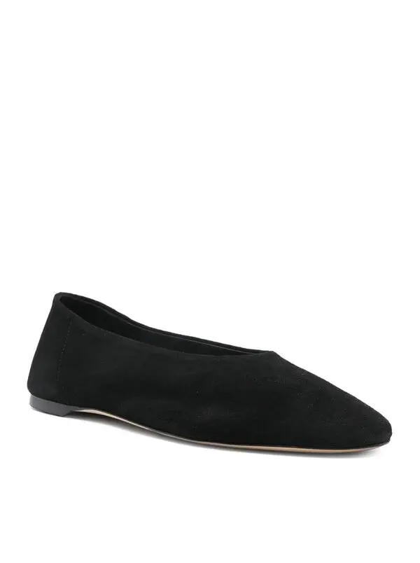 TOTEME Suede Ballerinas - Black