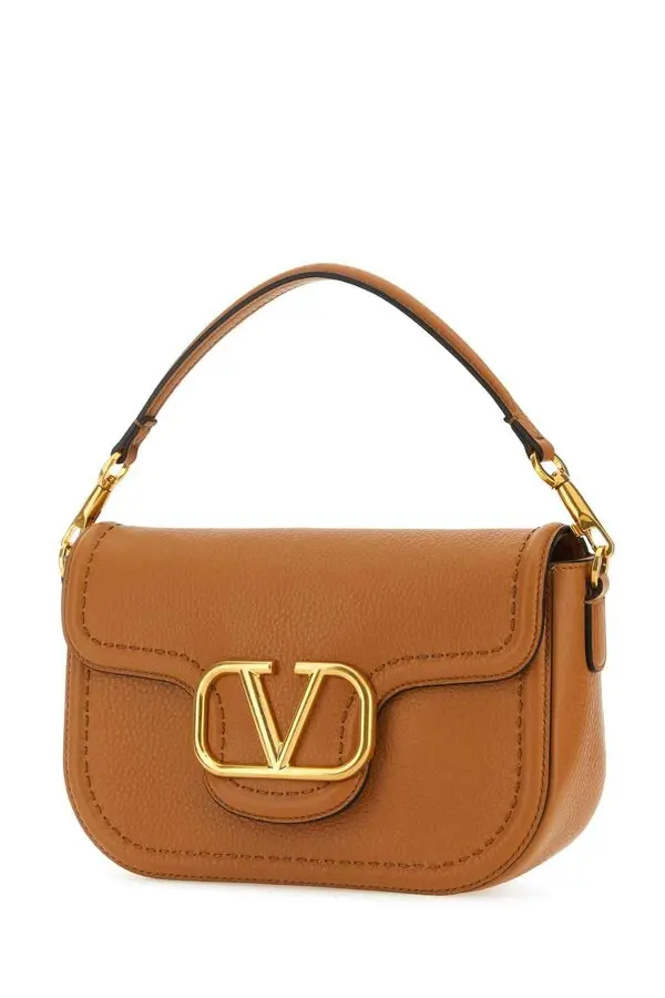 Valentino Garavani Leather Alltime Shoulder Bag - Brown