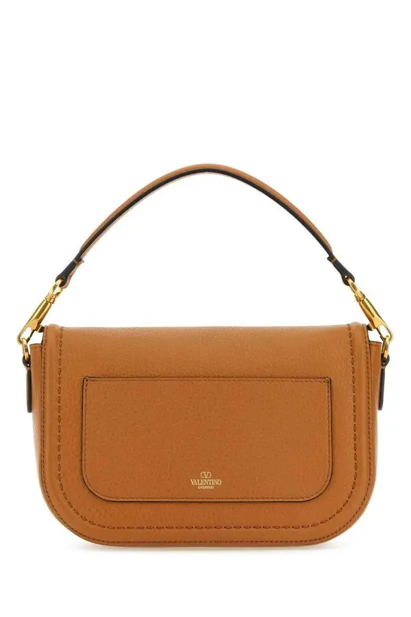 Valentino Garavani Leather Alltime Shoulder Bag - Brown