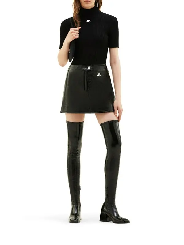COURREGES Reedition Vinyl Mini Skirt
