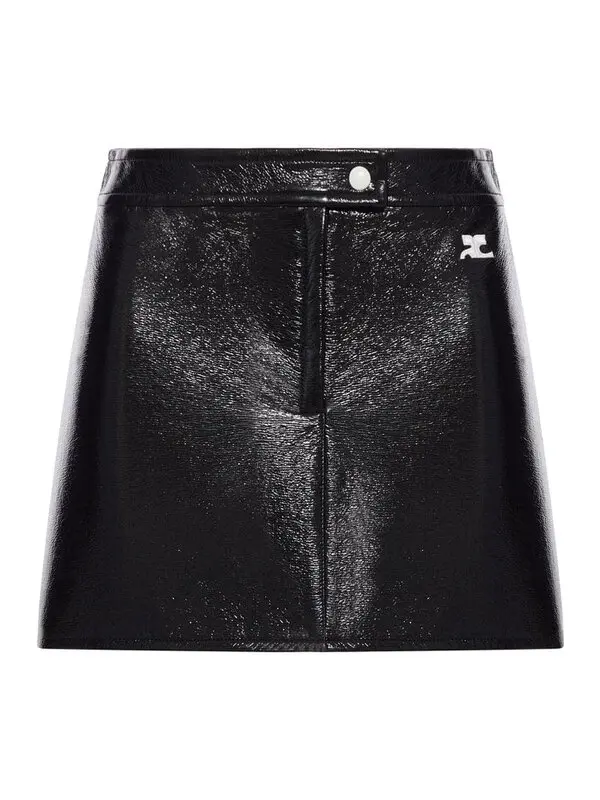COURREGES Vinyl Mini Skirt - Black