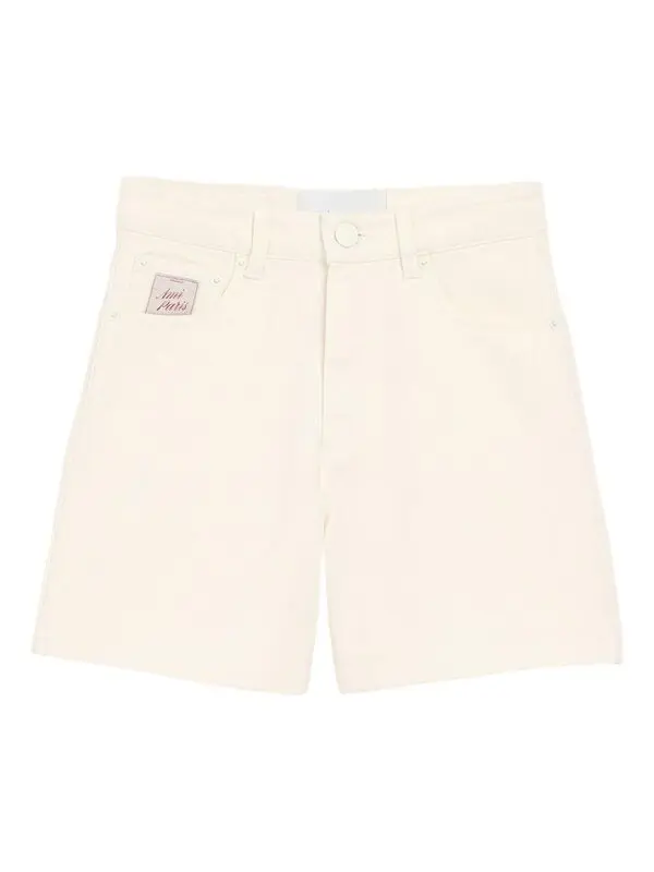 AMI Paris Cotton Twill Shorts - White