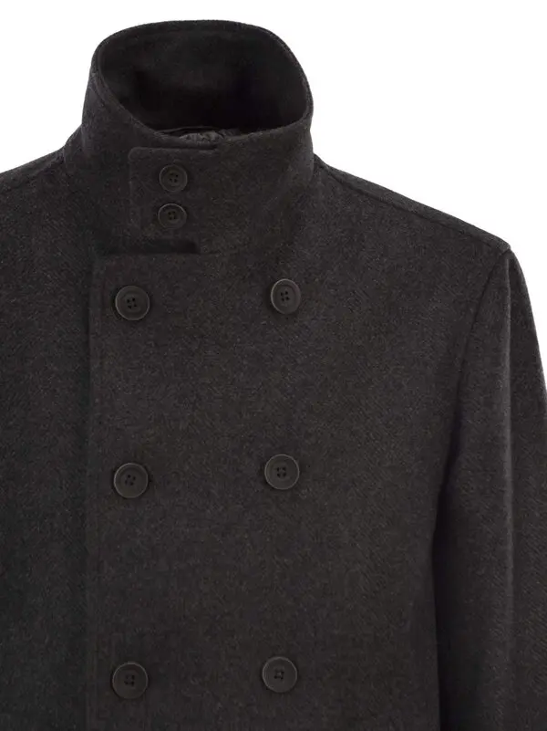 Herno Double-breasted Coat In Wool Blend
