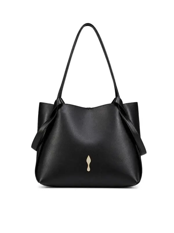 CHRISTIAN LOUBOUTIN Bettina Small Calfskin Tote Bag - Black