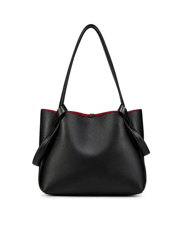 CHRISTIAN LOUBOUTIN Bettina Small Calfskin Tote Bag - Black