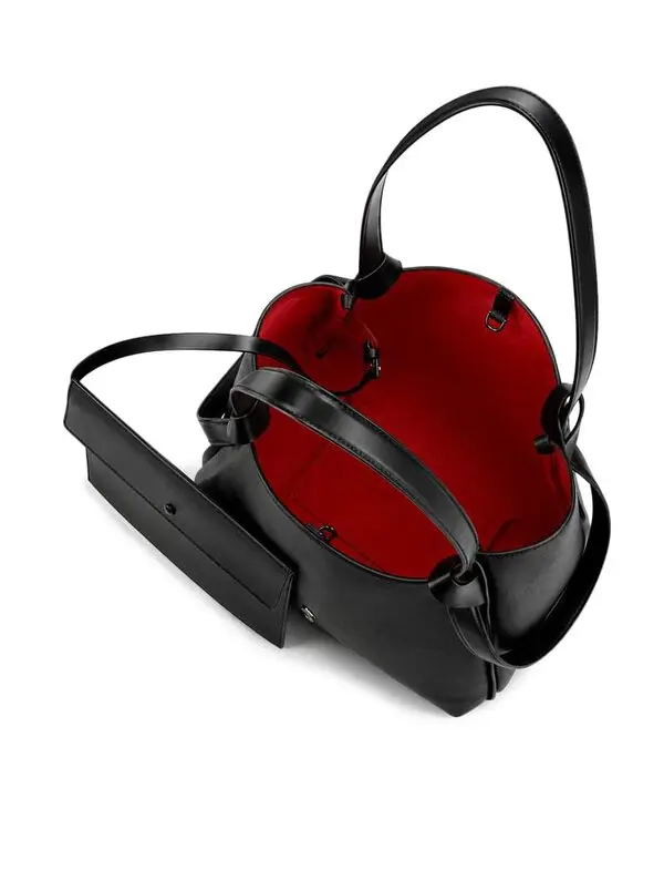 CHRISTIAN LOUBOUTIN Bettina Small Calfskin Tote Bag - Black