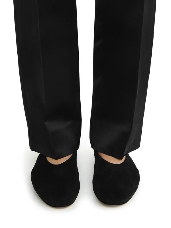 TOTEME Suede Ballerinas - Black