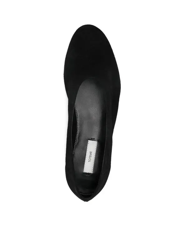 TOTEME Suede Ballerinas - Black