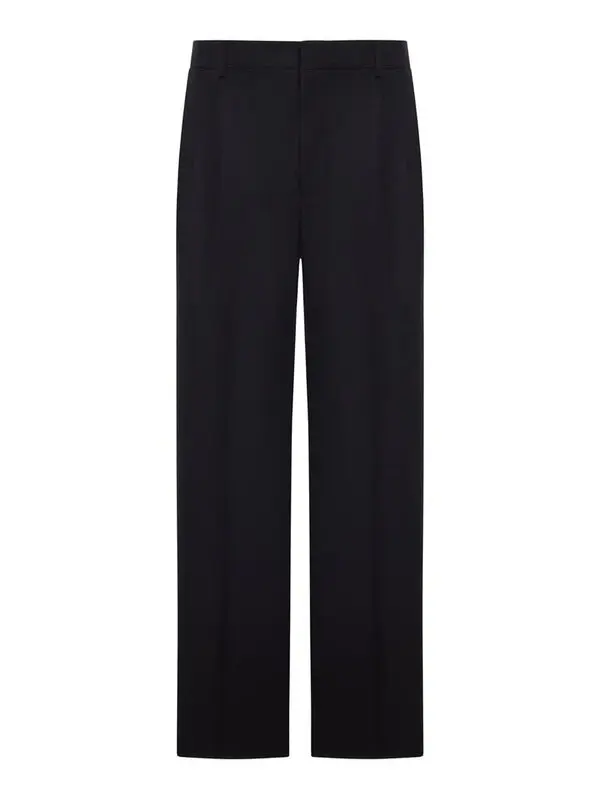 AMI Paris Tailored Wool Trousers With Pleats - Black
