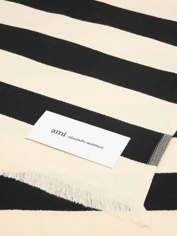 AMI Paris Striped Beach Towel