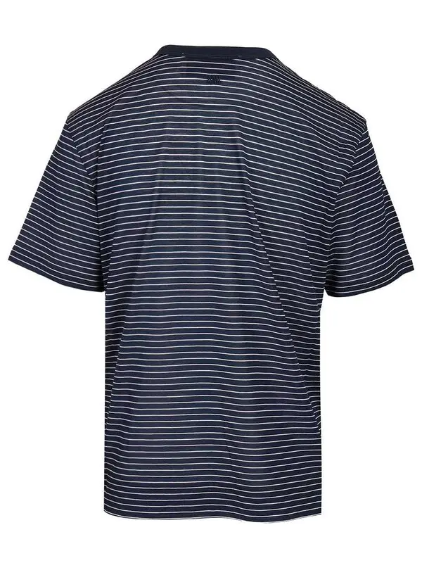 AMI Paris Striped Cotton Jersey T-shirt
