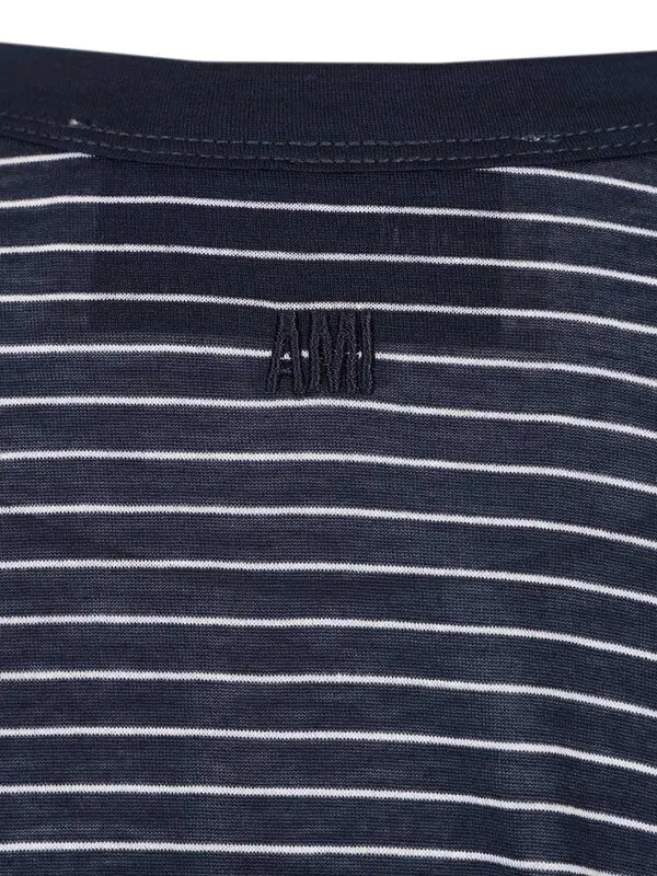 AMI Paris Striped Cotton Jersey T-shirt
