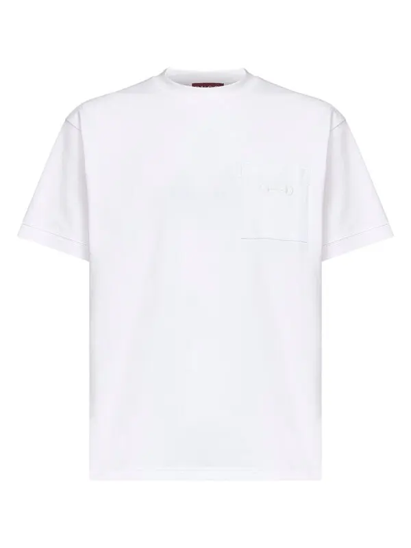 Gucci White Stretch Cotton Piqué Embroidered T-shirt - Multicolor