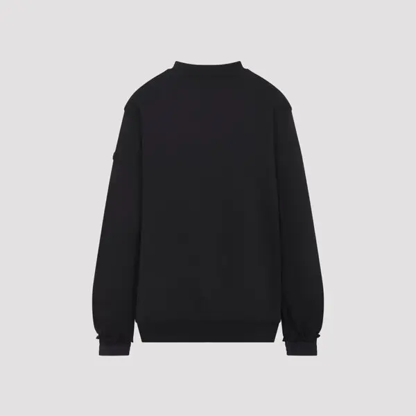 Moncler Cotton Jersey Logo Sweatshirt - Black
