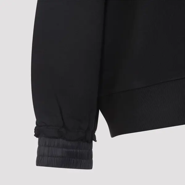Moncler Cotton Jersey Logo Sweatshirt - Black