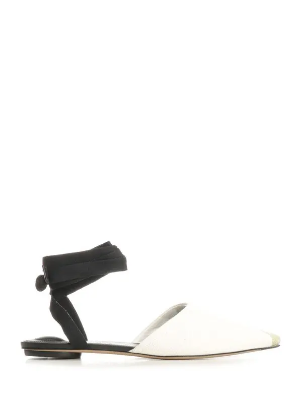 Jacquemus Canvas Espadrille Mules - White
