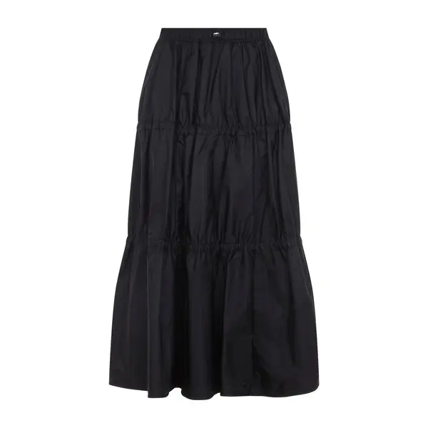 Moncler Technical Polyamide Maxi Skirt - Black