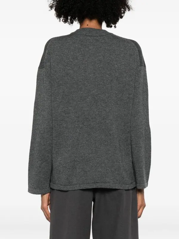 Max Mara Crew Neck Sweater In Cashmere Wool - Multicolor
