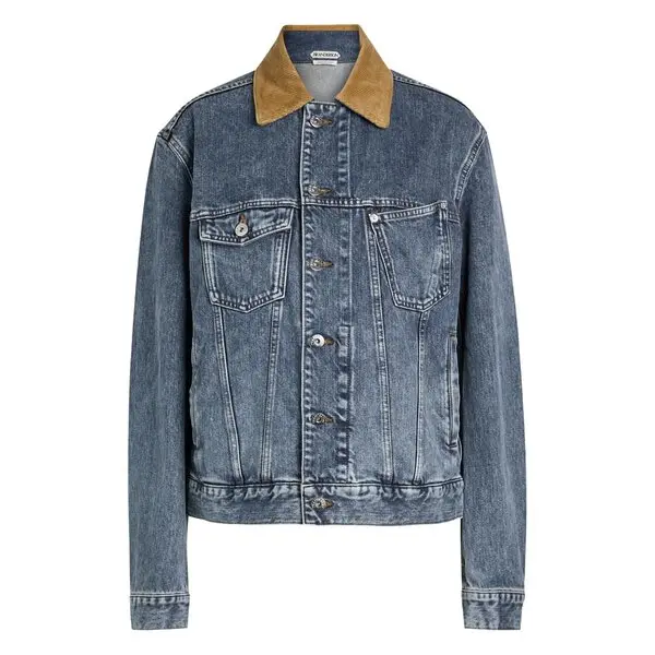 JW Anderson Contrast Collar Denim Jacket - Blue