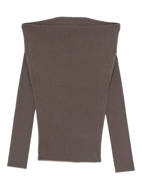 Rick Owens Wool Off-shoulder Sweater - Multicolor