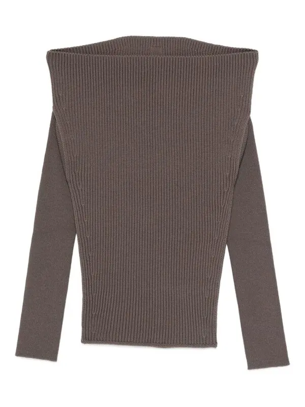 Rick Owens Wool Off-shoulder Sweater - Multicolor