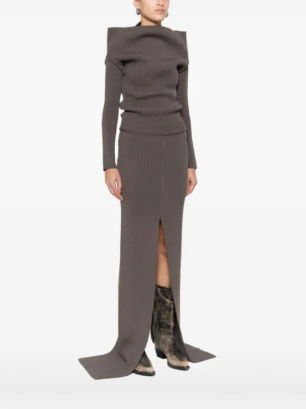 Rick Owens Wool Off-shoulder Sweater - Multicolor