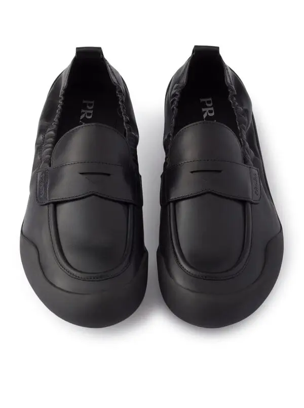 Prada Speedrock Leather Loafers - Black