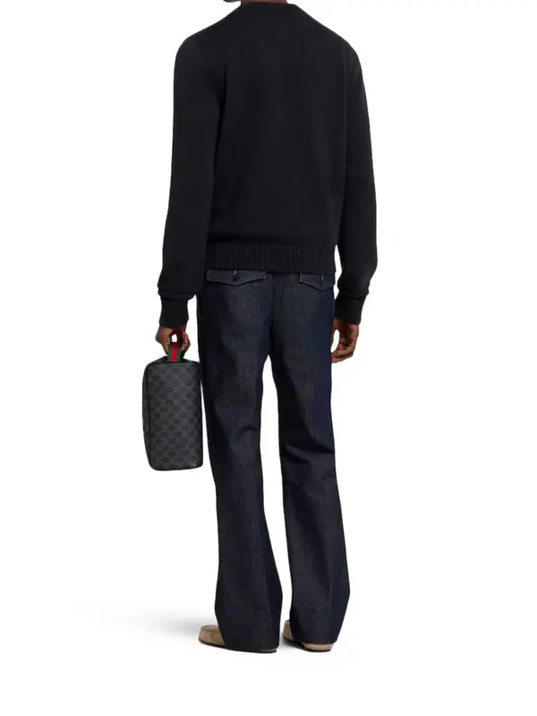 Gucci Cotton Knitted Sweater With Intarsia