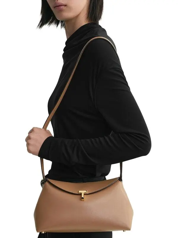 TOTEME T-lock Leather Clutch