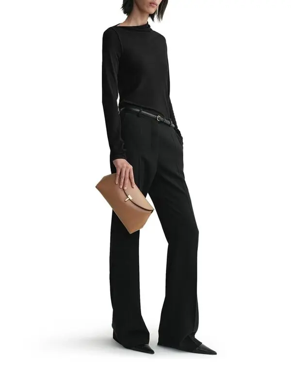TOTEME T-lock Leather Clutch